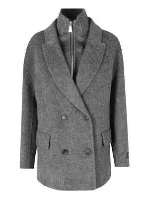 ERMANNO FIRENZE Double-breasted Zip-fastening Jacket - Gray