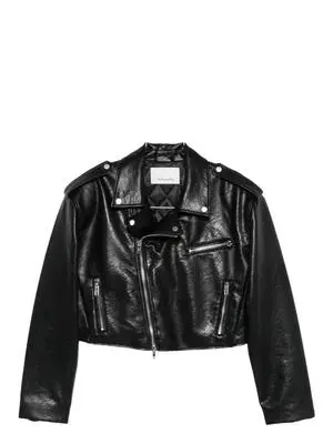 THE FRANKIE SHOP Long Sleeve Zip-up Jacket - Black
