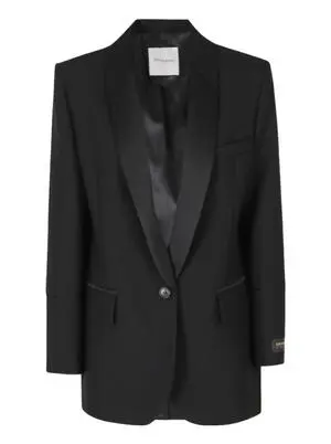 ERMANNO FIRENZE Long Sleeve Single-breasted Blazer - Black