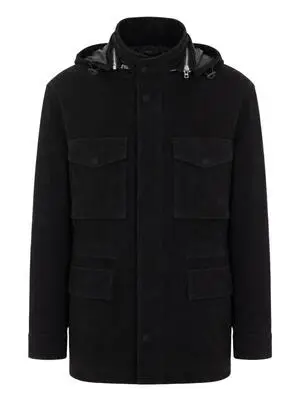 TOM FORD Long Sleeve Hooded Jacket - Black