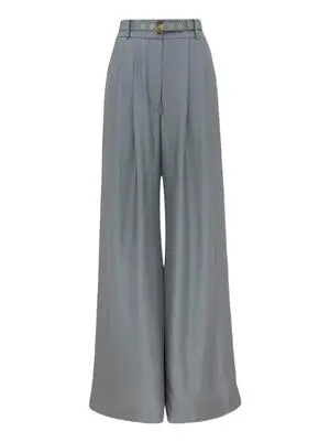 Zimmermann Wide Leg Tailored Trousers - Airforce