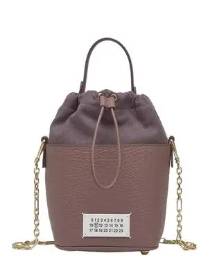 MAISON MARGIELA 5ac Leather Bucket Bag - Brown