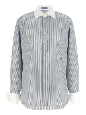 Prada Prada Striped Poplin Shirt No