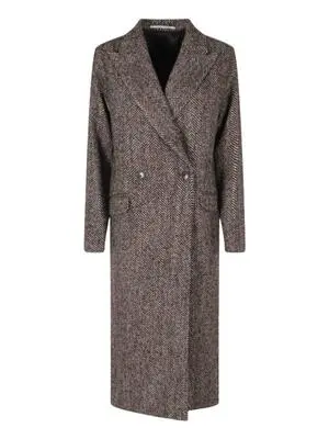 Tagliatore Long Sleeve Coat - Black