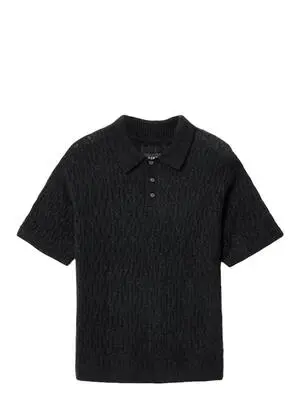 ALLSAINTS Short-sleeved Polo Shirt - Black