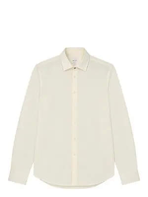 Paul Smith Striped-jacquard Cotton And Silk-blend Shirt - White