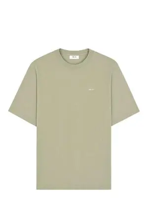 Nn07 Adam Logo-embroidered Cotton T-shirt Sage