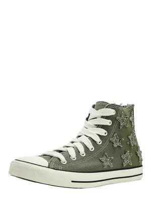 CONVERSE Chuck Taylor All Star Distressed Stars High-top Sneakers - Olive