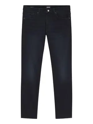 BOSS Delaware Slim-fit Jeans In Knitted Stretch Denim - Dark Blue