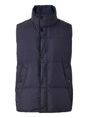 Stone Island Garment-dyed Quilted Shell Gilet - Blue
