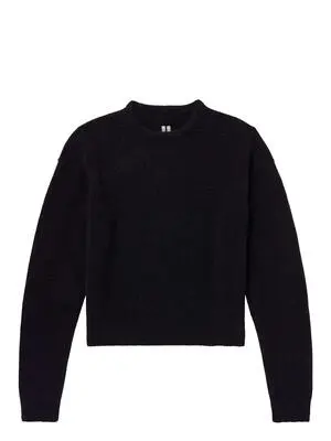 Rick Owens Alpaca Wool-blend Crewneck Sweater - Black