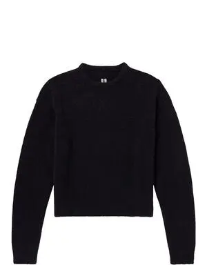 Rick Owens Alpaca Wool-blend Crewneck Sweater - Black