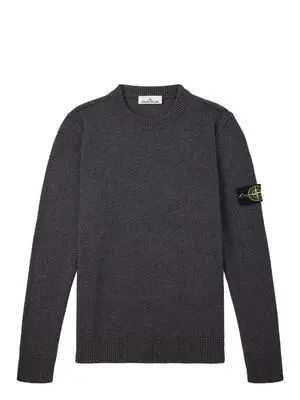 Stone Island Wool-blend Crewneck Sweater - Gray