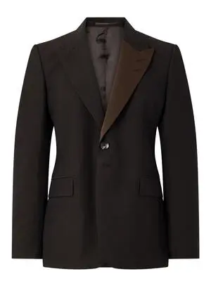 WALES BONNER Wales Bonner - Alto Virgin Wool Blazer - Men - Brown 