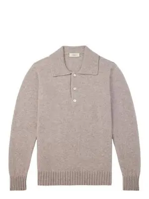 PIACENZA CASHMERE 1733 Cashmere And Silk-blend Polo Sweater - Neutrals