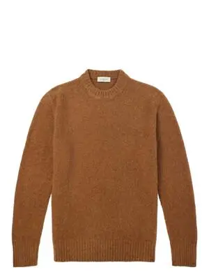 PIACENZA CASHMERE 1733 Virgin Wool Crewneck Sweater - Brown