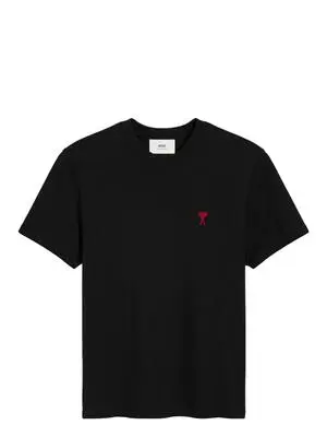 AMI Paris De Coeur Cotton T-shirt - Black