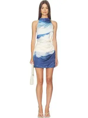 CURAAE BY ELLIATT Eska Halter Mini Dress - Blue Multi