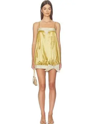 NIIHAI Satin Bow Dress - Gold