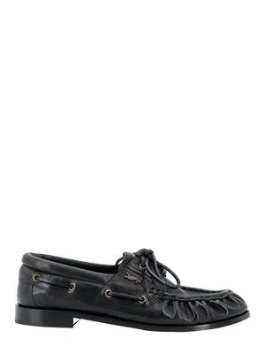 Saint Laurent Le Loafer Bateau Leather - Black