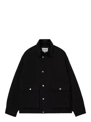 Carhartt Work In Progress Quentin Nylon Jacket With Embroidered Logo - Black