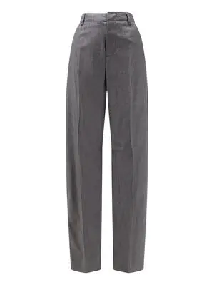 MAISON MARGIELA Virgin Wool And Cotton Trousers - Grey
