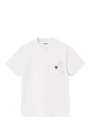 Carhartt Work In Progress Cotton T-shirt With Logo Patch - White
