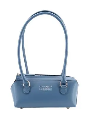 MAISON MARGIELA Mini Bauletto Leather Shoulder Bag - Blue