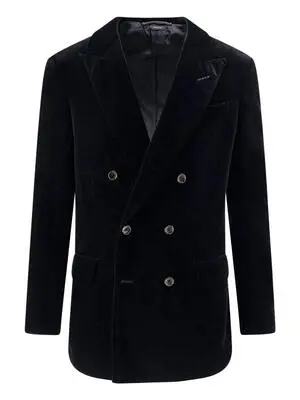 TOM FORD Doublebreasted Velvet Blazer - Black
