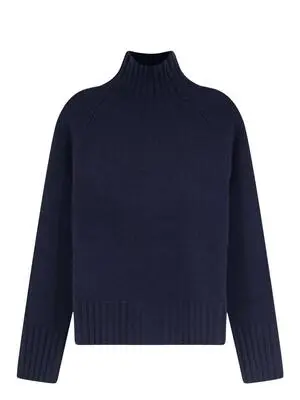 Max Mara Mantova Wool And Cashmere Turtleneck Sweater - Blue