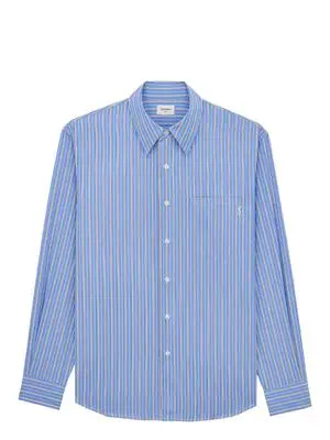 Saint Laurent Cassandre Cotton Shirt - Blue
