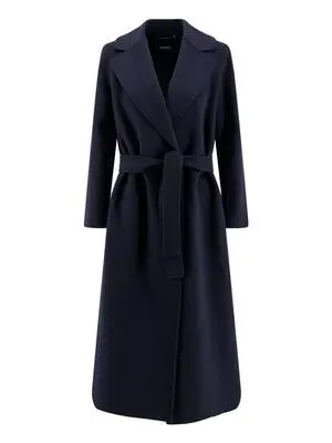 Max Mara S Max Mara Poldo Virgin Wool Coat Blue