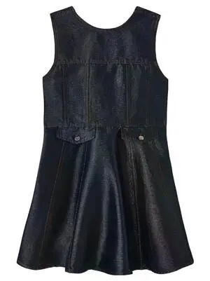 GANNI Panelled Denim A-line Dress - Blue