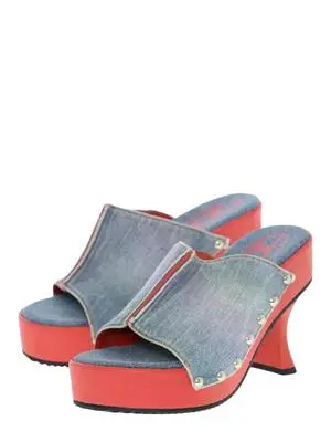 DIESEL® Stud-embellished Platform Sandals - Blue