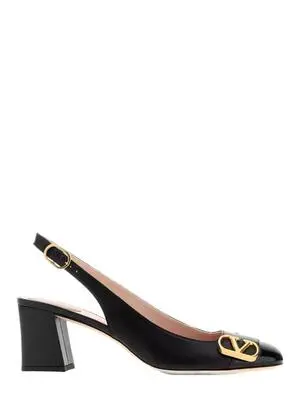 Valentino Garavani Vlogo Signature Block Heel Pumps - Black