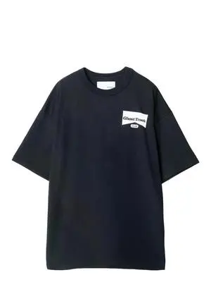 YOSHIOKUBO Graphic-print Cotton T-shirt - Black