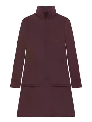 COURREGES Zipped Long-sleeved Mini Dress - Red