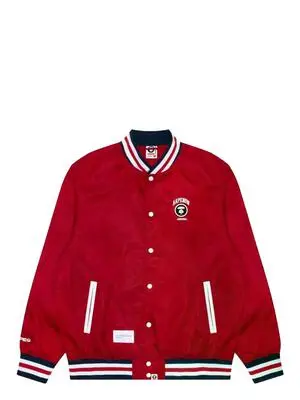 AAPE BY *A BATHING APE Moonface Patch Baseball Jacket - Red