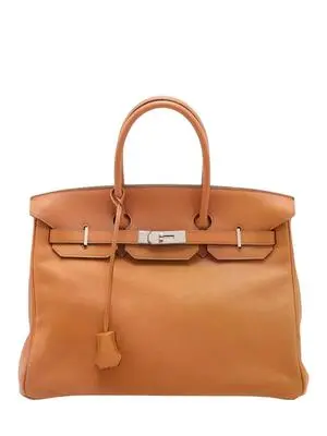 Hermès Taurillon Clemence Birkin Retourne 35 Handbag - Brown