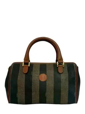 Fendi 20th Century Pequin Boston Bag - Brown