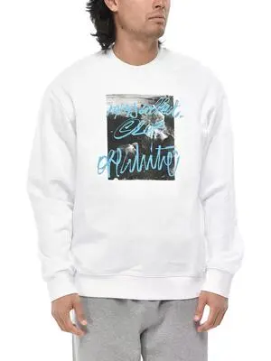 Off-White Logo-print Crew-neck Sweatshirt - White