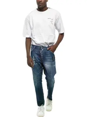 Dsquared2 Distressed Delavé-effect Jeans - Blue