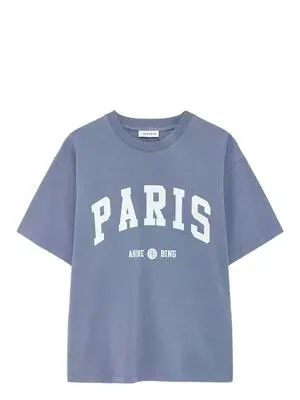 ANINE BING Anine Bing Cade T-Shirt Paris University Washed Blue