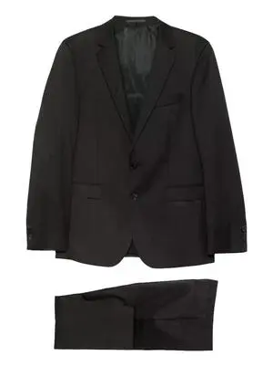 BOSS Notched-lapel Single-breasted Suit - Black