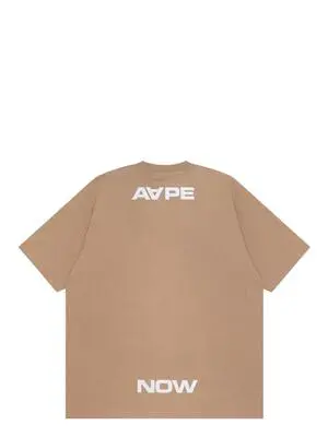 AAPE BY *A BATHING APE Moonface Logo-patch T-shirt - Neutrals