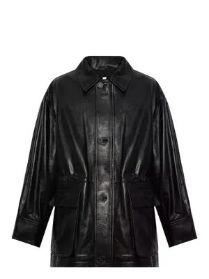 ARMA Maeve Oversized Leather Jacket - Black