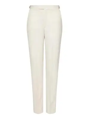 MAISON MARGIELA Straight-leg Tailored Trousers - White