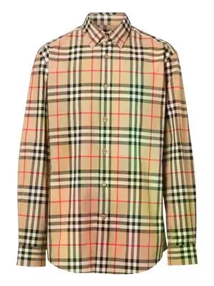 Burberry Check Long-sleeve Shirt - Neutrals