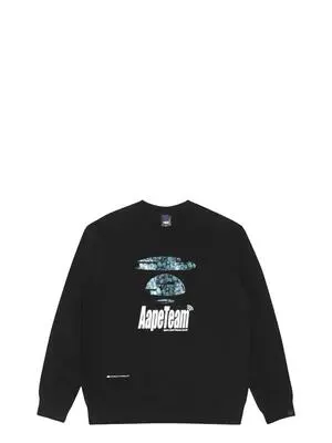AAPE BY *A BATHING APE Moonface Puff-graphic Sweatshirt - Black