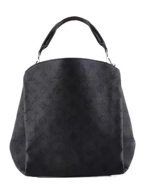 LOUIS VUITTON Mahina Leather Pm Hobo Bag - Black